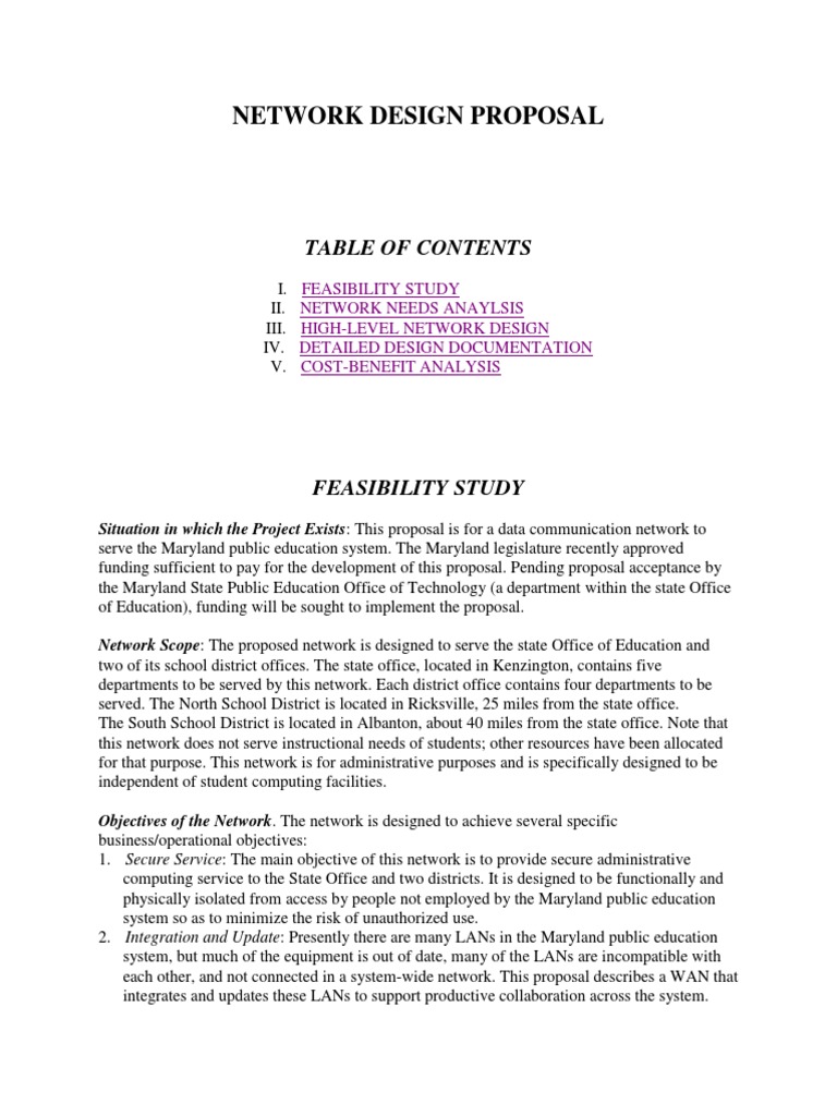Network Design Proposal | PDF | Local Area Network | Computer Network