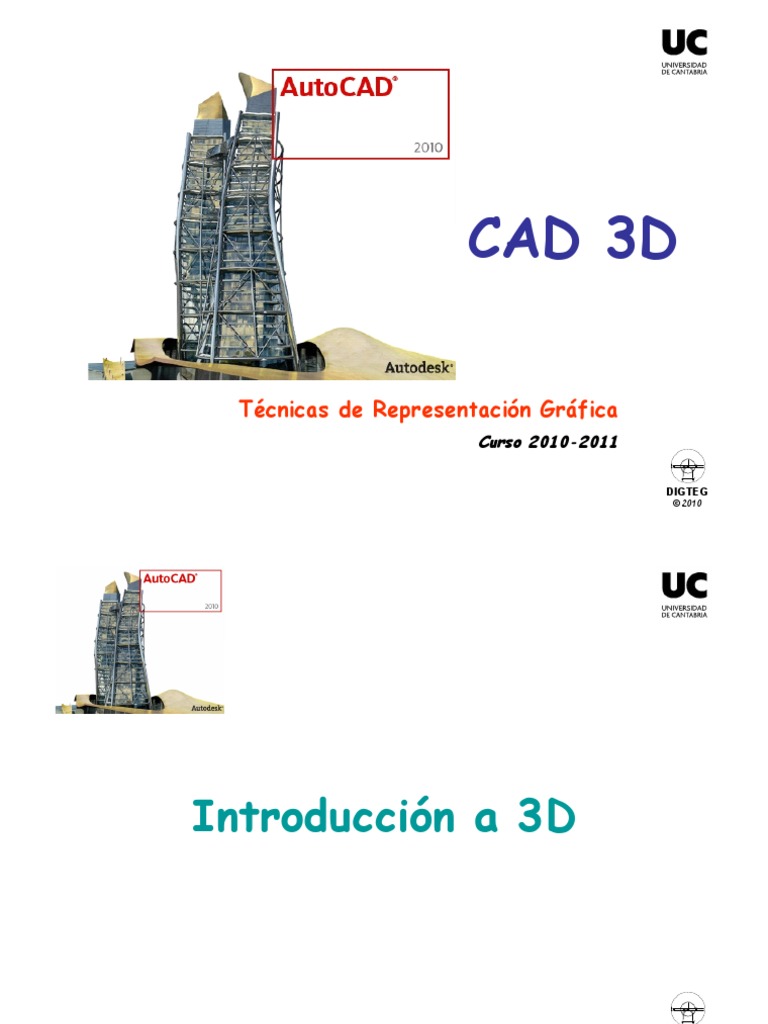 Curso Autocad 3d PDF | PDF | Gráficos de computadora 3 D | Dibujo