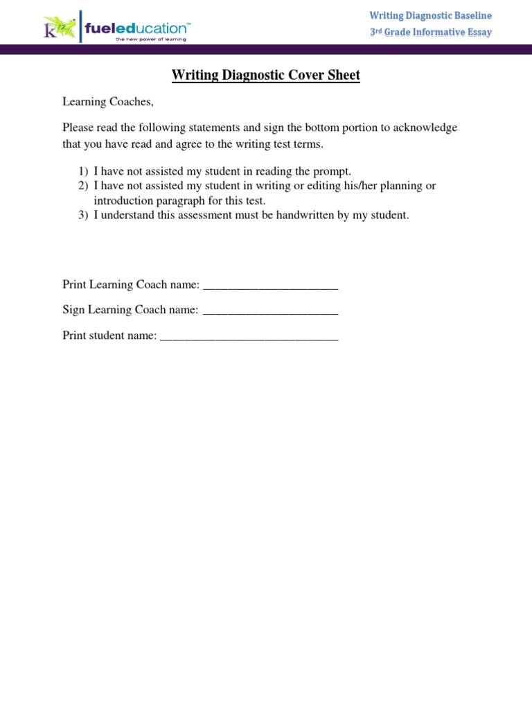 3rd Writing Assessment Diagnostic Informative 1718 | PDF