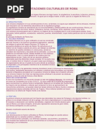 Infografia La Cultura Romana | PDF | imperio Romano | Roma antigua