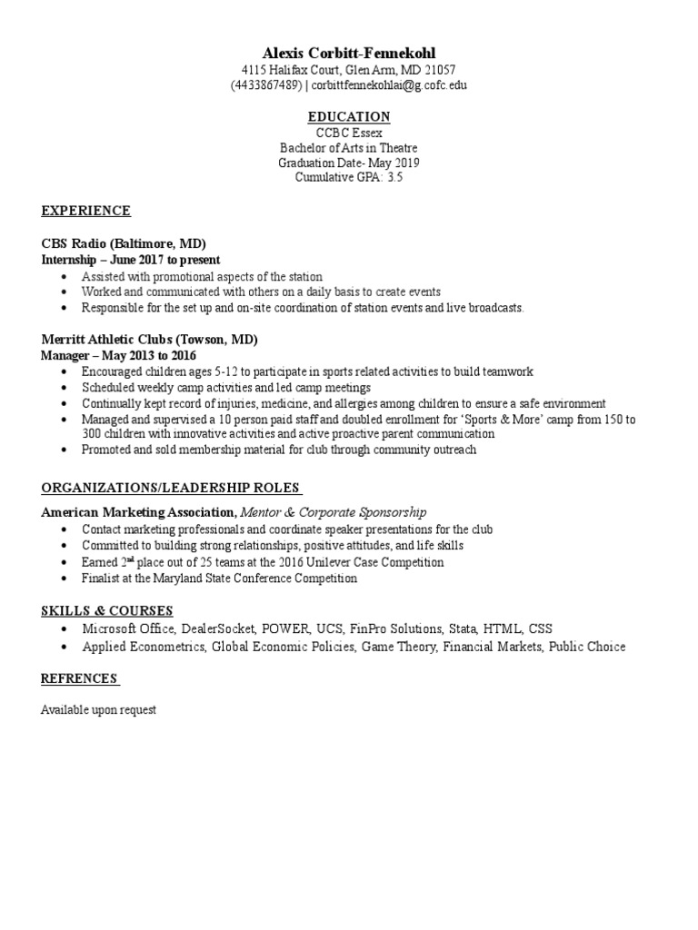 Resume Alexis | PDF
