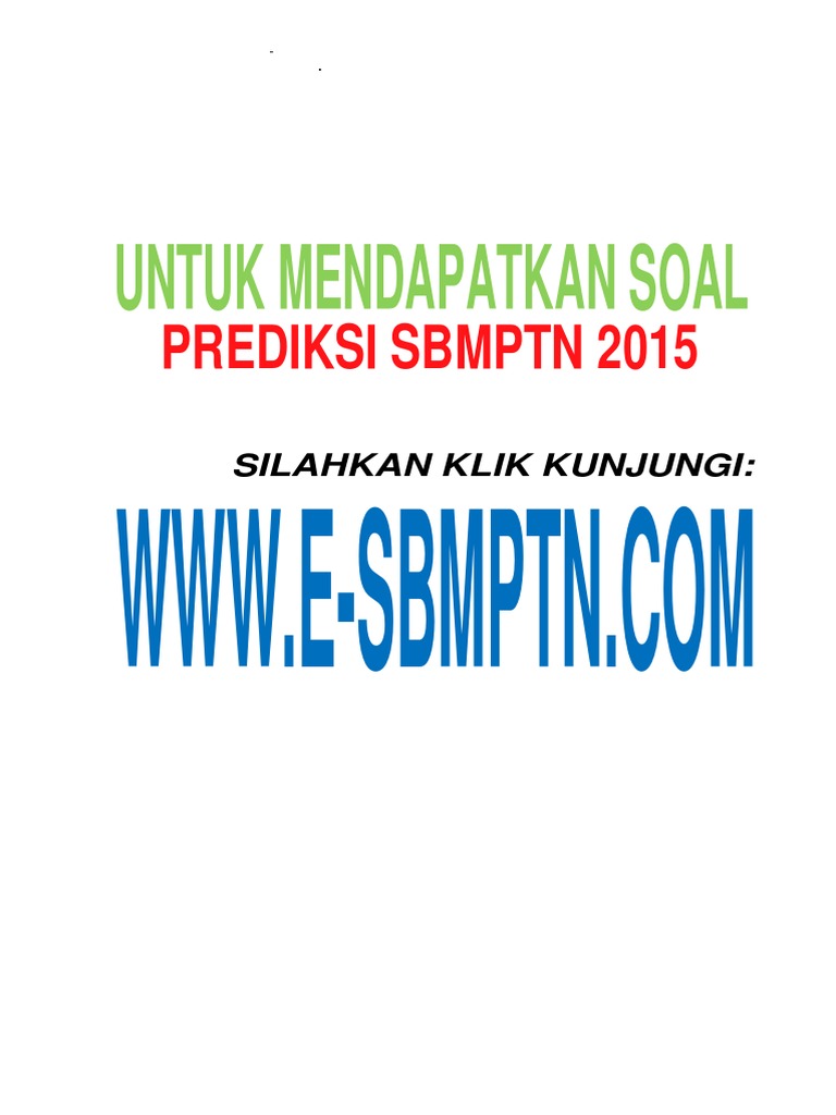 Soal SBMPTN 2014 Tkpa & Kunci Jawaban PDF | PDF