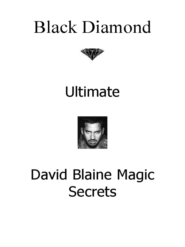 David Blaine Magic Secrets PDF | PDF | Magic (Illusion) | Playing Cards