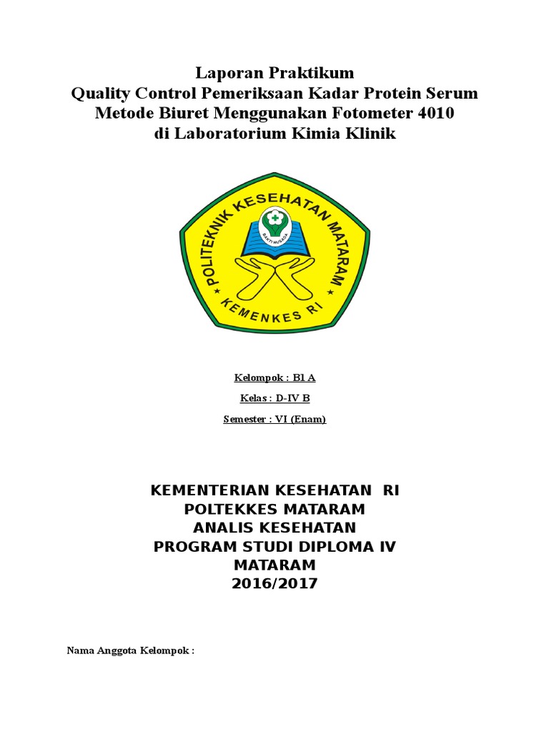Laporan Qc Lengkap Pdf