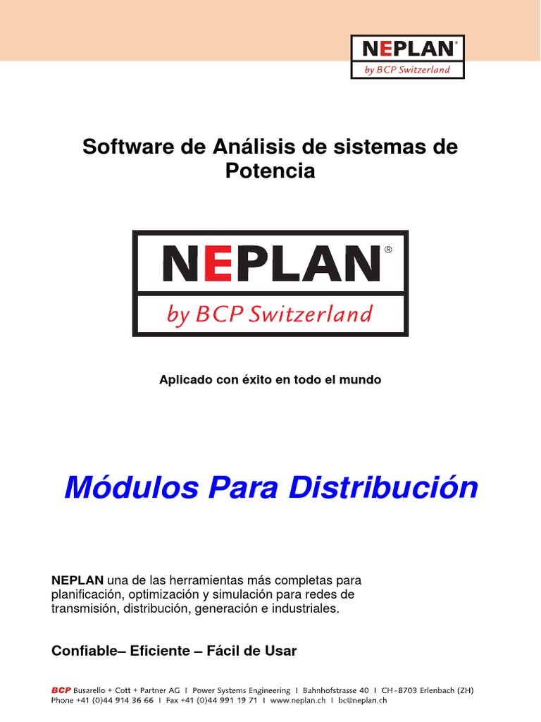 Es NEPLAN DistribucionModulos PDF | PDF