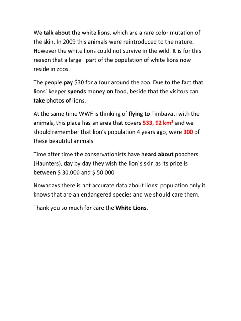 White Lions | PDF