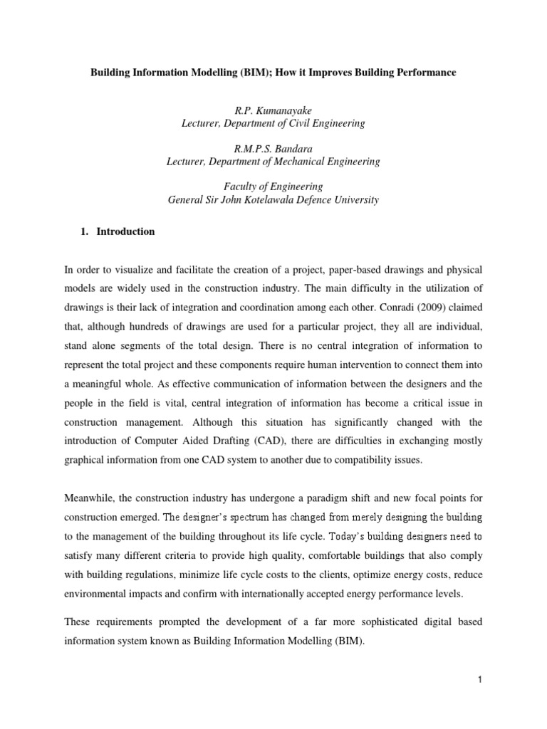 Building Information Modelling (BIM) How It Improves Building ...