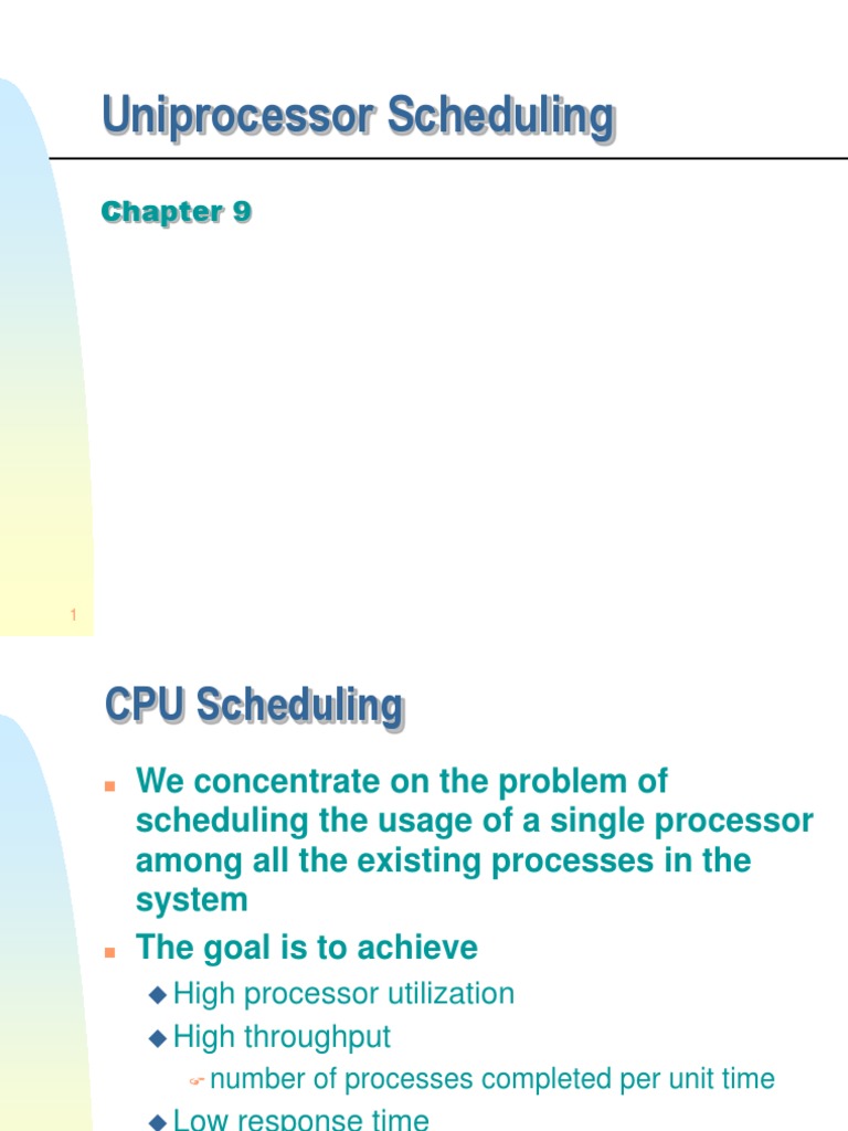 Chap 9 | PDF | Scheduling (Computing) | Computer Architecture Chap 9 | PDF | Scheduling (Computing) | Computer Architecture