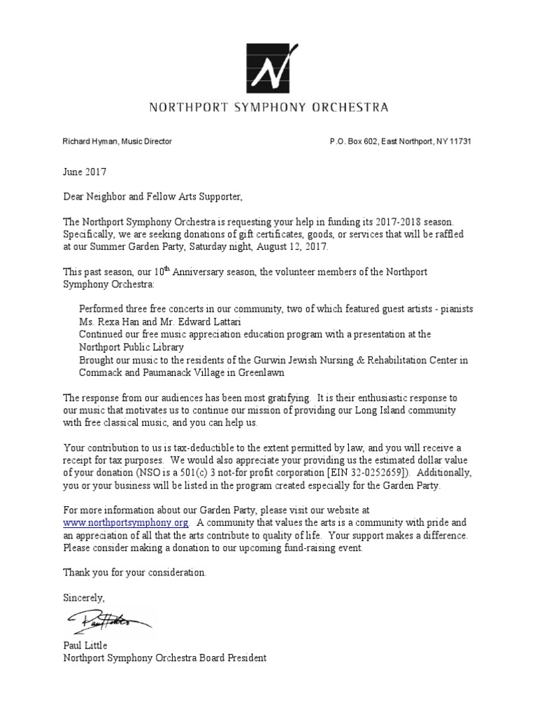 2017 Raffle Solicitation Letter - FINAL | PDF | Travel | Art