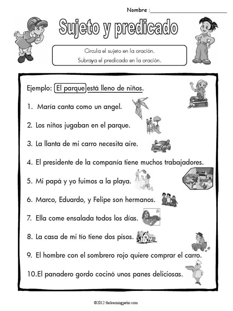 Sujeto y Predicado en Oraciones | PDF