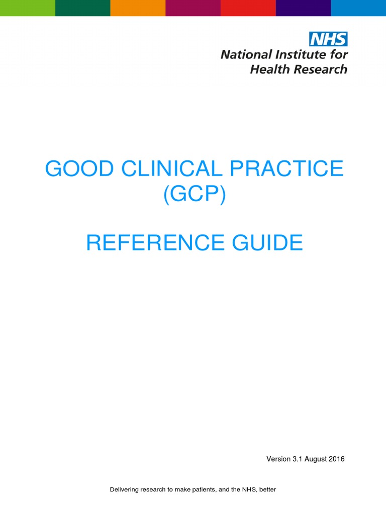 GCP Reference Guide | PDF | Institutional Review Board | Clinical Trial
