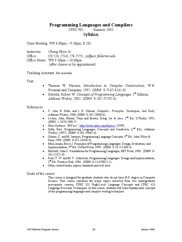 Programming Languages and Compilers | PDF | Parsing | Compiler Programming Languages and Compilers | PDF | Parsing | Compiler
