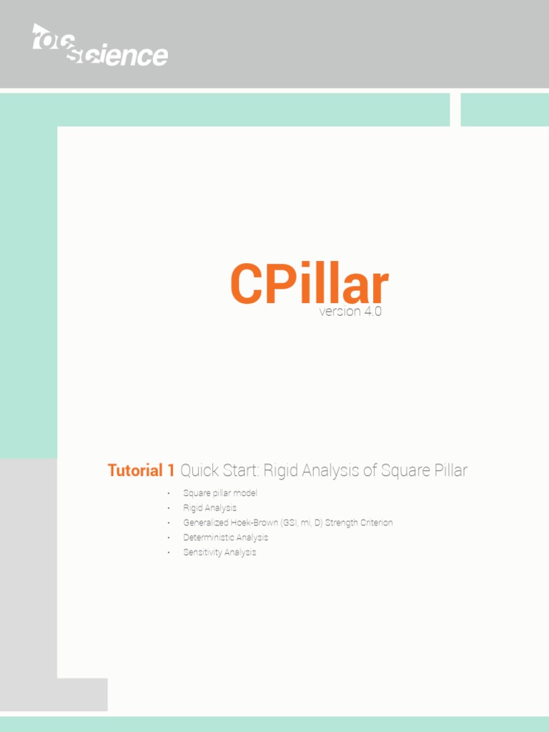 Rigid Analysis and Sensitivity Study of a Square Pillar Using CPillar ...