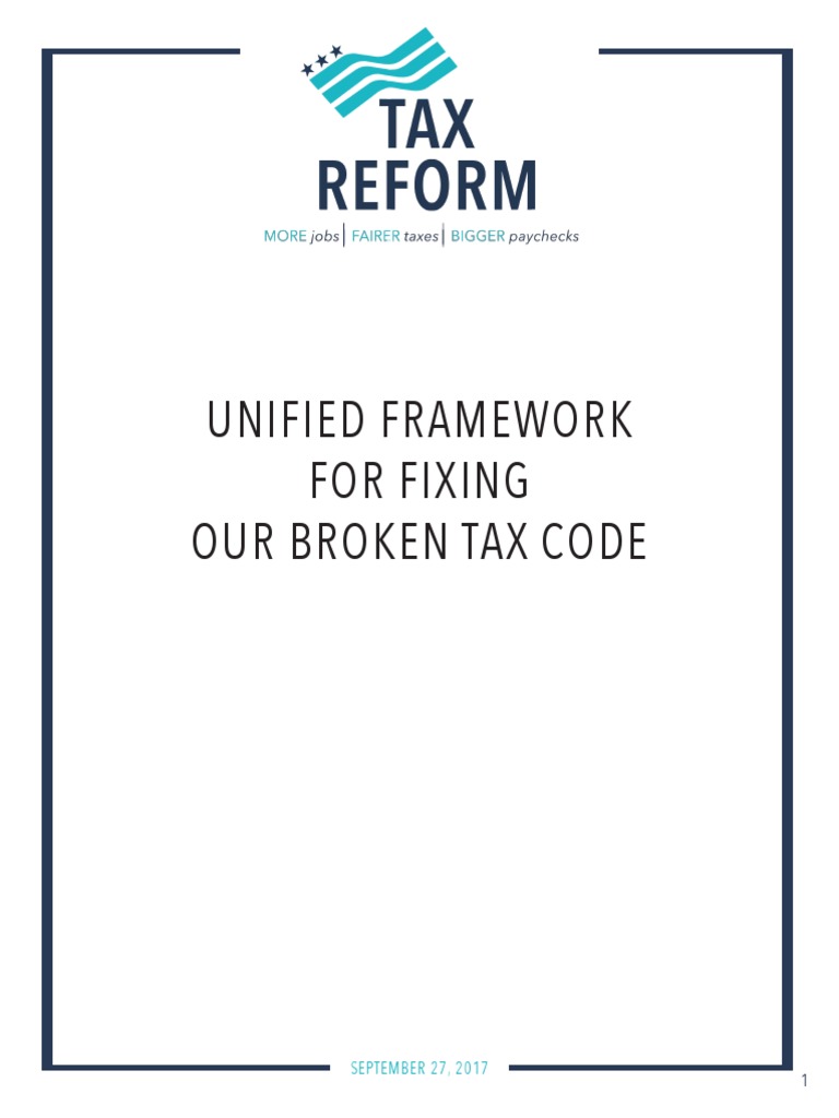 President Trump's Full Tax Reform Plan | PDF | Tax Bracket | Expense