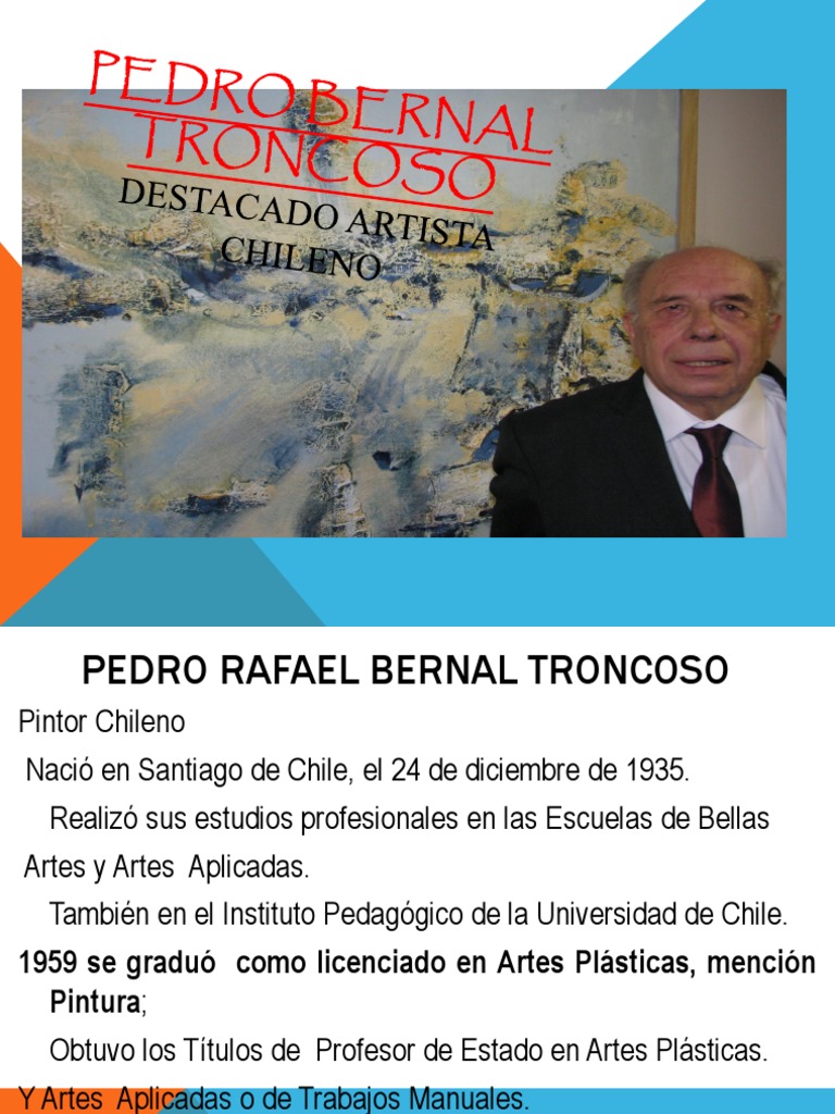Pedro Bernal Troncoso Destacado Artista Chileno | PDF | Clásicos ...
