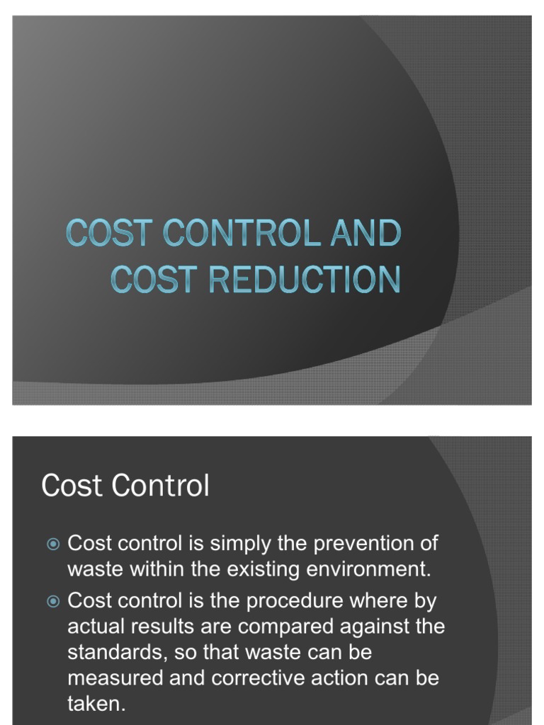 Cost Control and Cost Reduction | Cost Accounting | Standardization