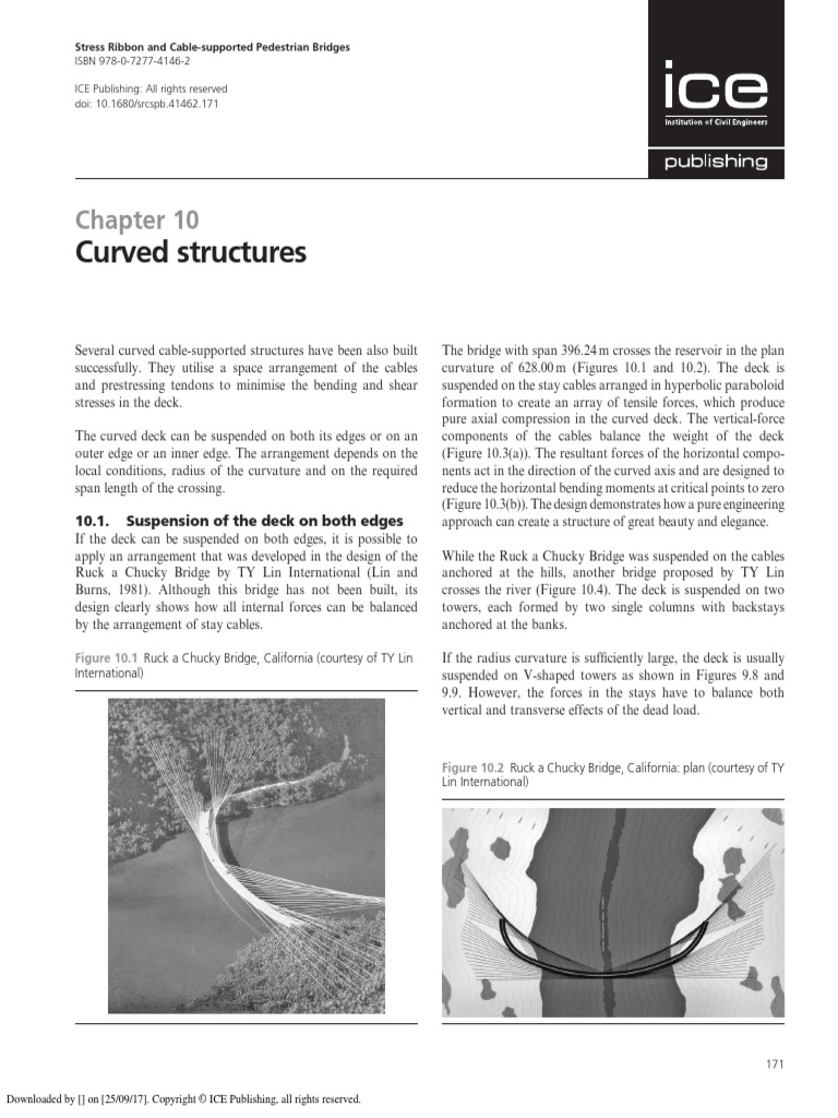 Stress Ribbon and Cable-Supported Pedestrian Bridges CAP 10 | PDF ...
