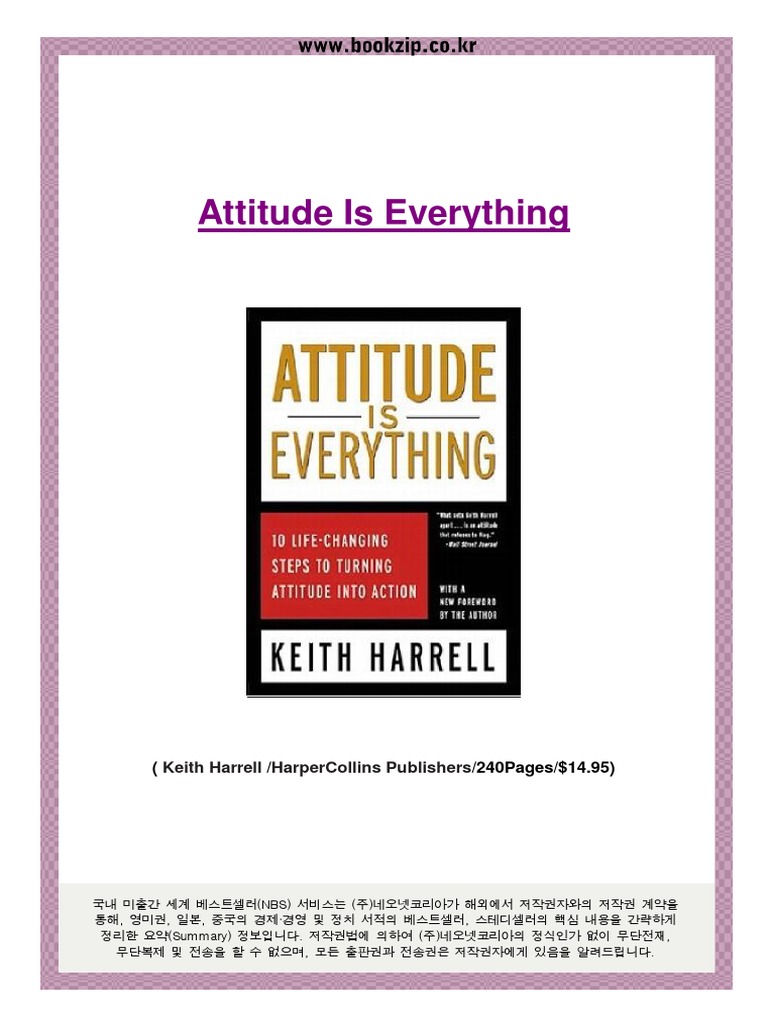 Attitude Is Everything: Key Insights | PDF | Attitude (Psychology) | Fear