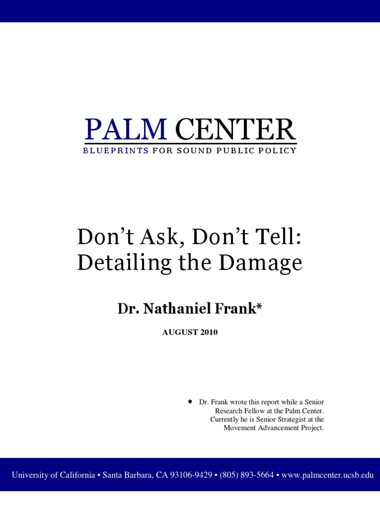 Nathaniel Frank DADT Paper | PDF