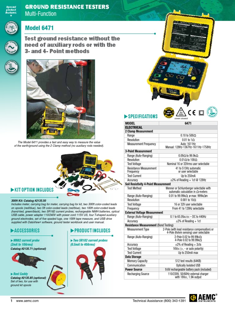 Test Ground Resistance Without The Need of Auxiliary Rods or With The 3 ...