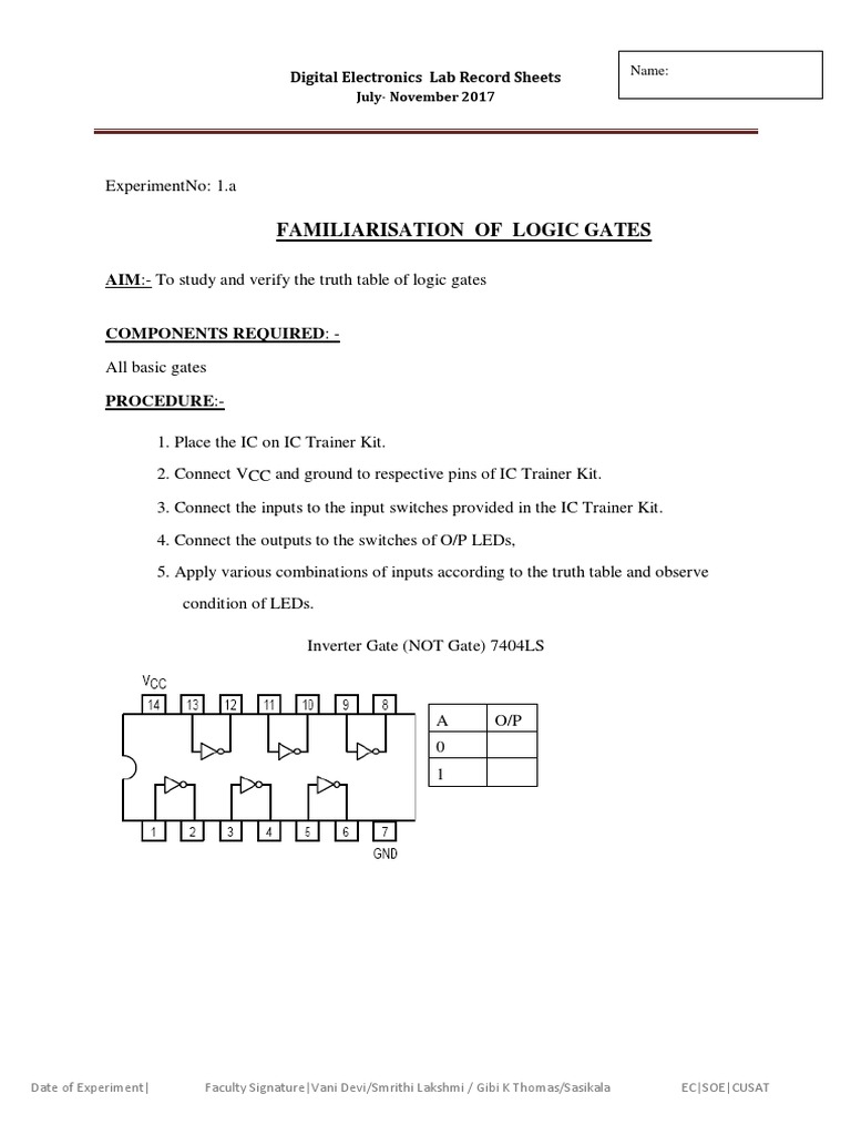 De Lab Sheets | PDF | Digital Electronics | Electronic Engineering