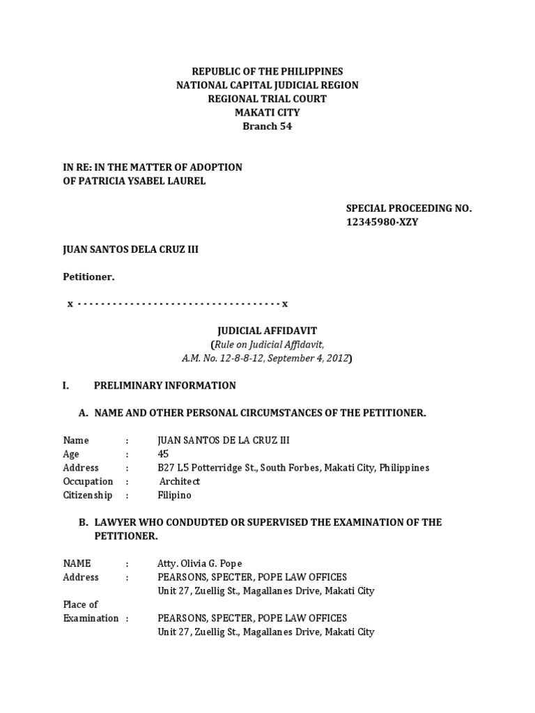 Judicial Affidavit | PDF | Affidavit | Perjury