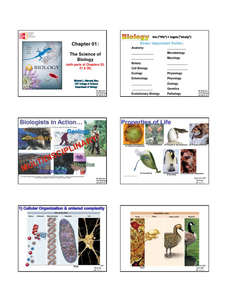 Bio 101 Raven Chapt01 The Science of Biology - HANDOUT PDF | PDF ...