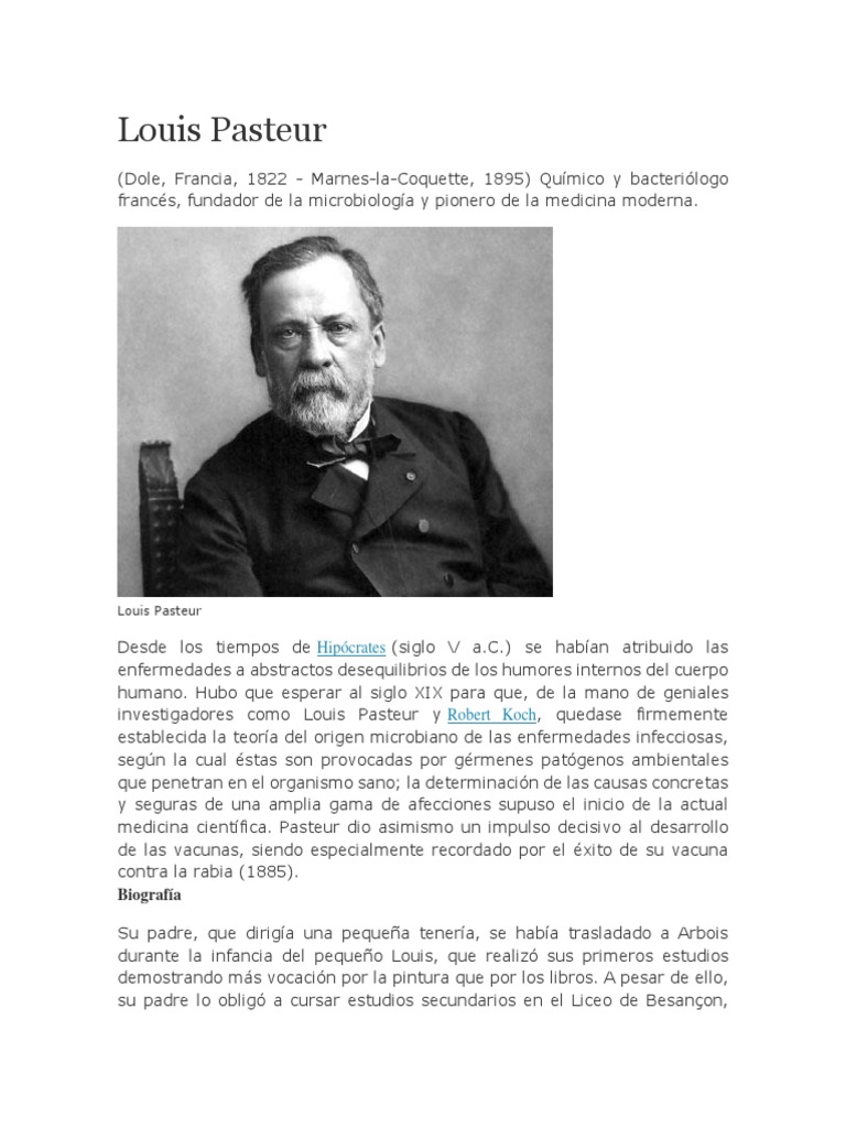 Louis Pasteur | PDF