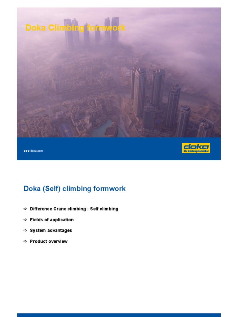 02-00 Doka Climbing Systems | PDF | Tower | Crane (Machine)