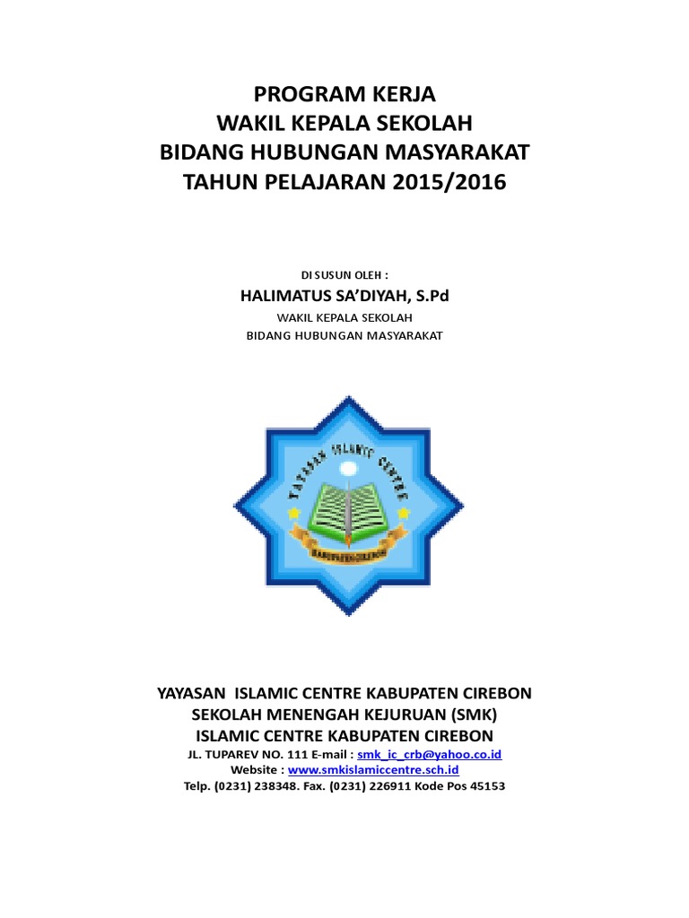 Cover PROGRAM KERJA | PDF | Kesehatan Holistik
