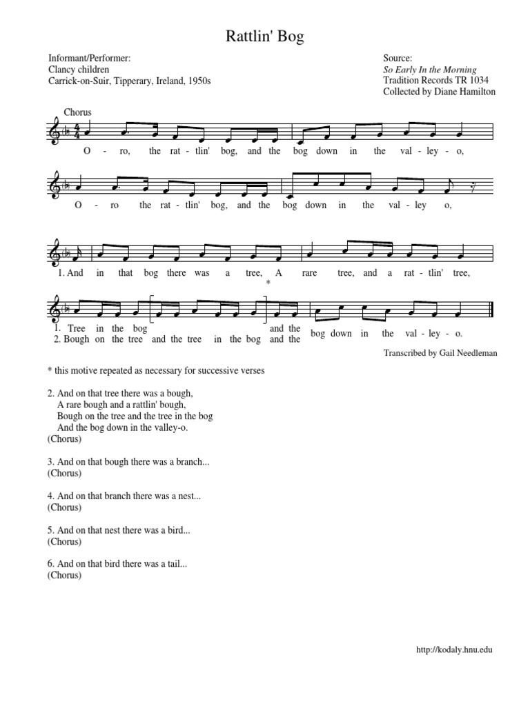 Rattlin Bog | PDF | Musical Forms | Songs