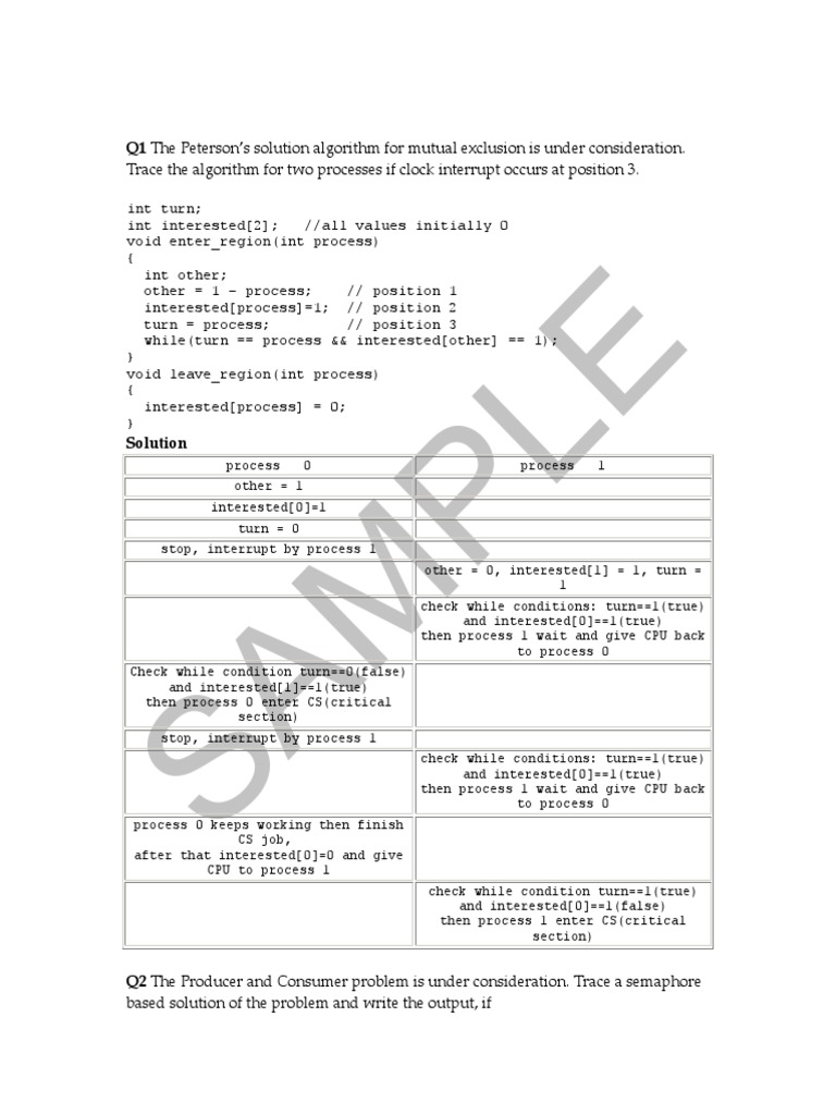 Peterson Algorithm | PDF | Concurrent Computing | Concurrency (Computer Science)