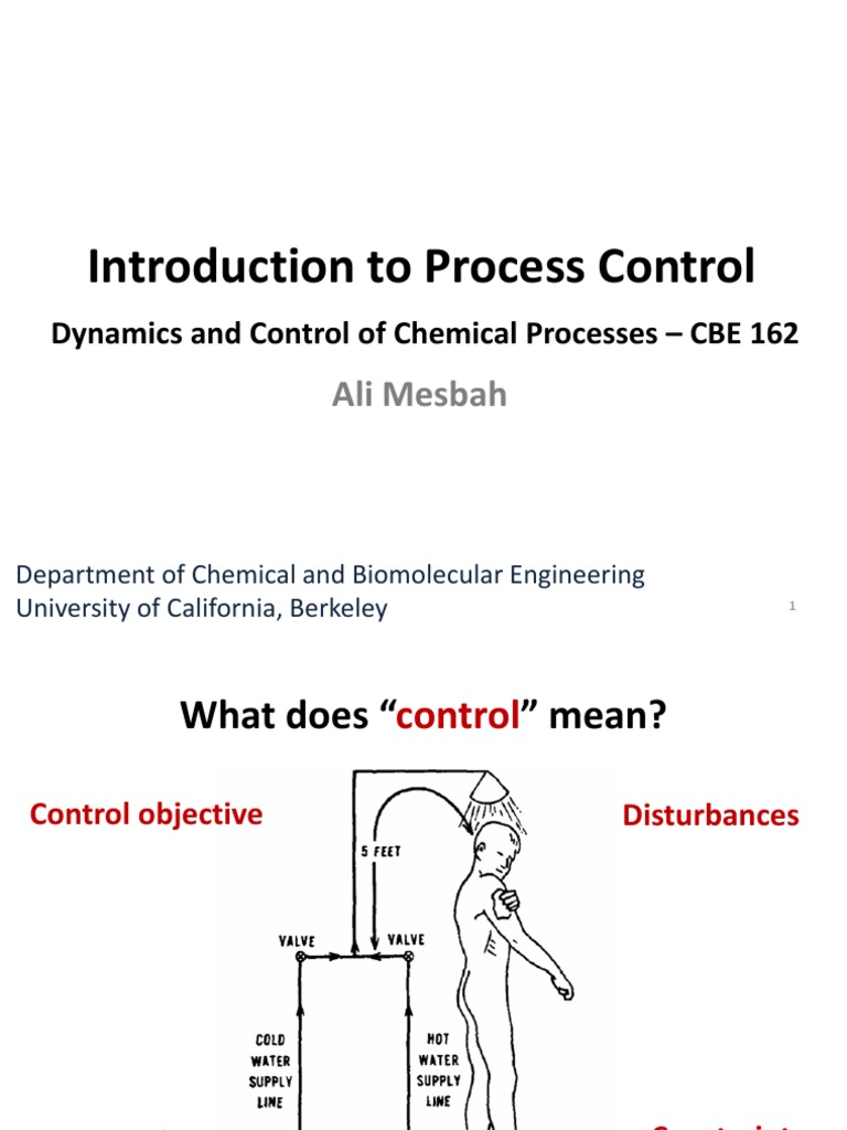 Lecture 1 - Introduction To Process Control | PDF | Control Theory | Steady State