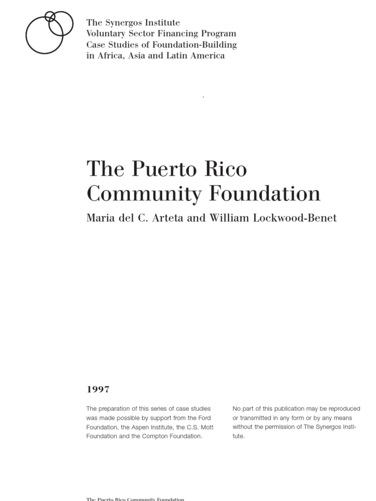 Puerto Rico Community Foundation: A Case Study | PDF | Puerto Rico ...