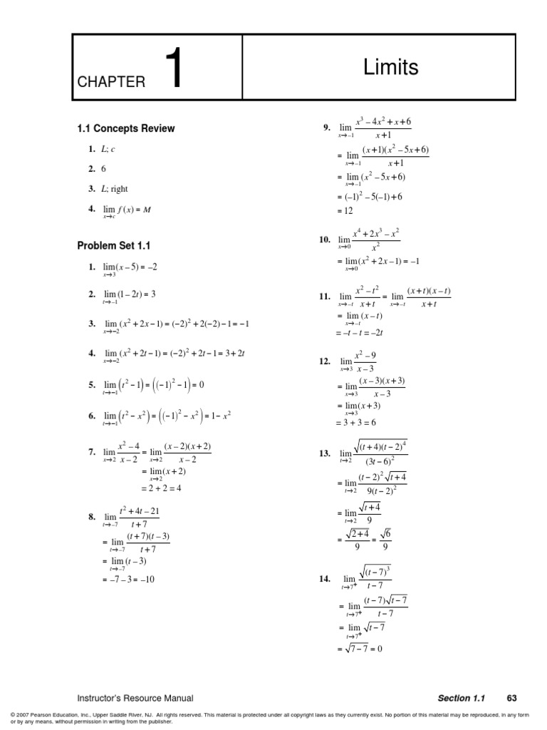 Limits: 1.1 Concepts Review | PDF