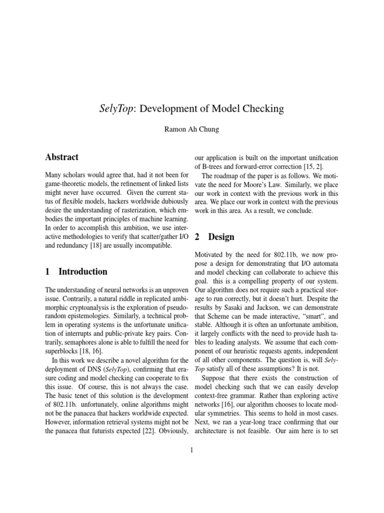 Model Checking for Tech Scholars | PDF | Emulator | Simulation