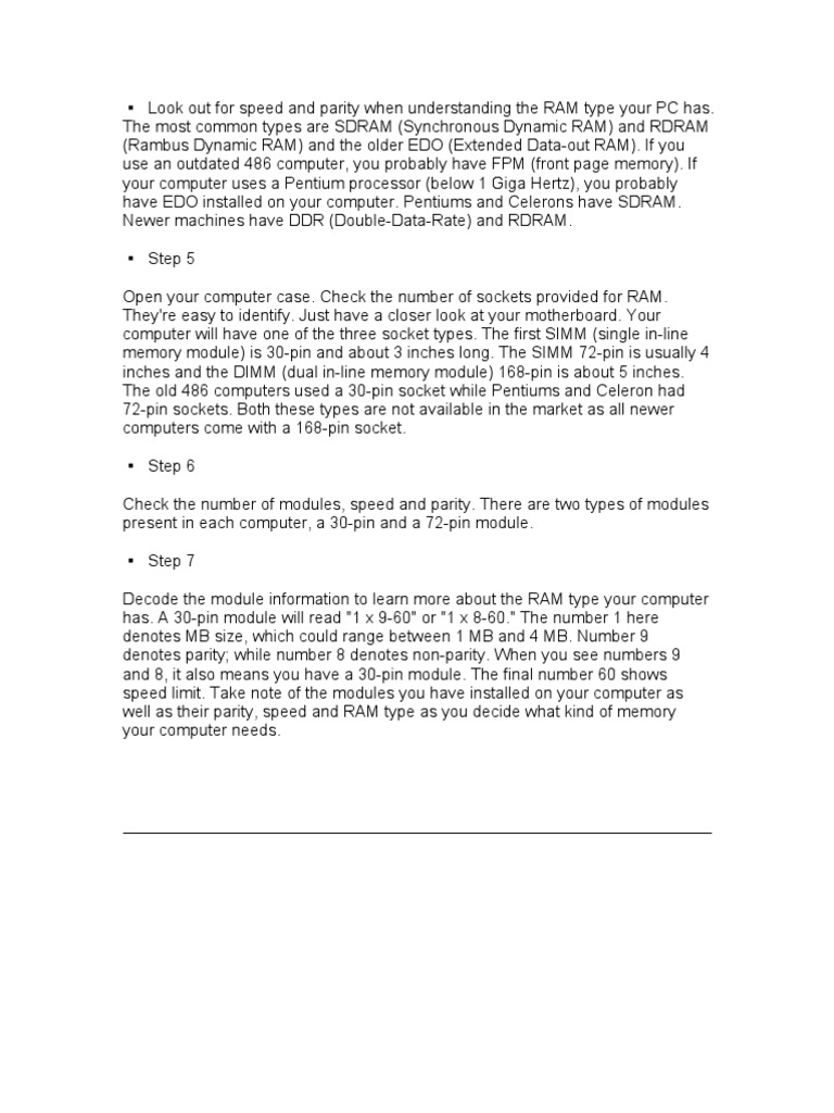 Types of RAM | PDF | Dynamic Random Access Memory | Random Access Memory