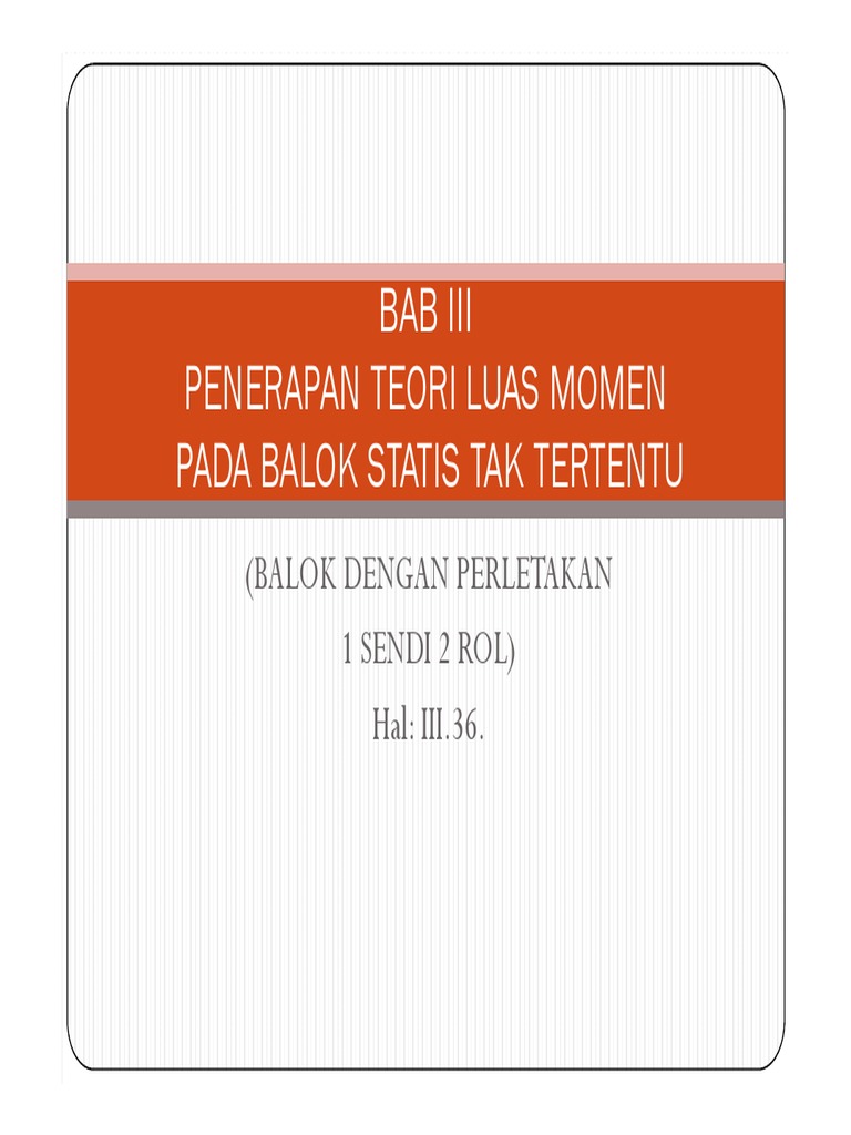 Bab III A Balok STT 3 Perletakan | PDF