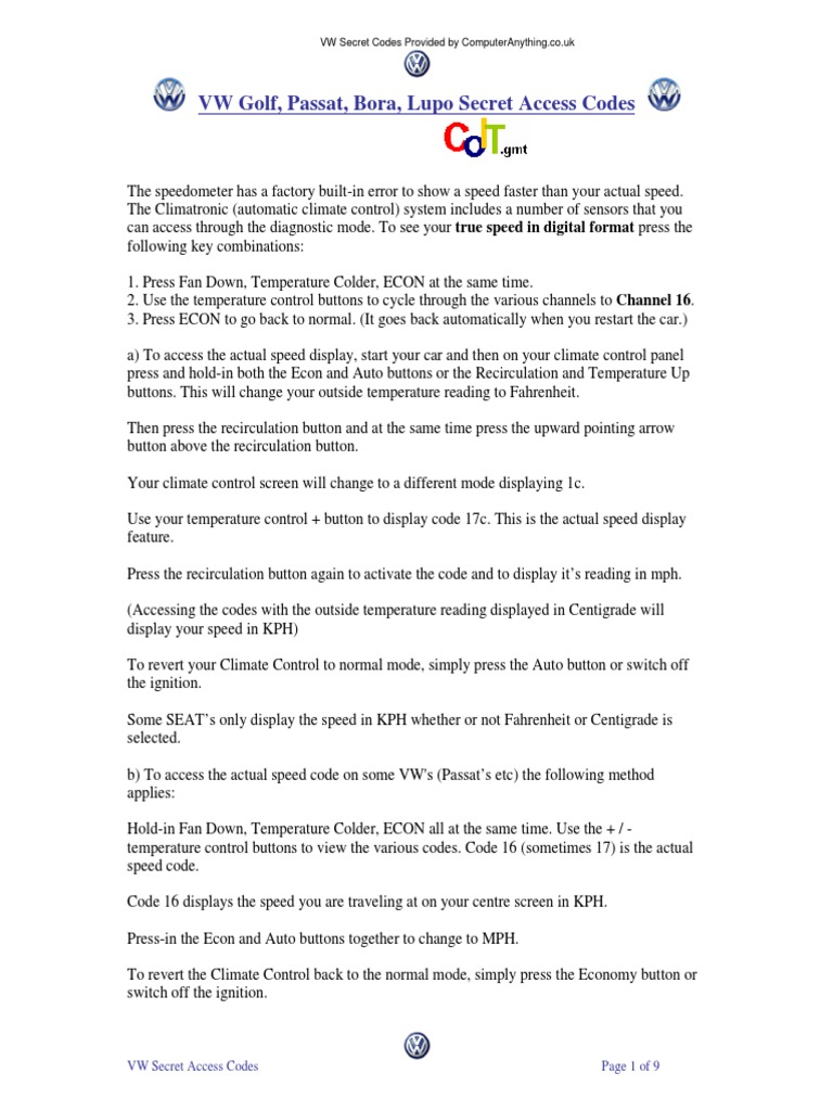 vw1 Cod Eroare Motor PDF | PDF | Air Conditioning | Switch