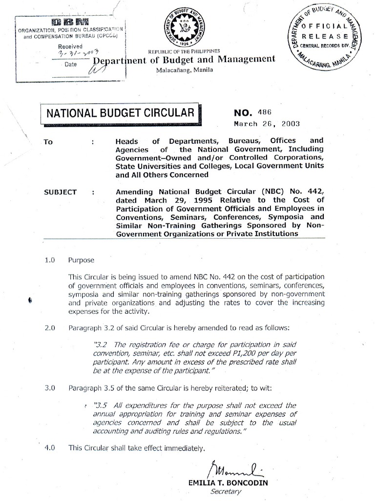 NBC-486 (Seminar Expenses) PDF | PDF | Government | Business