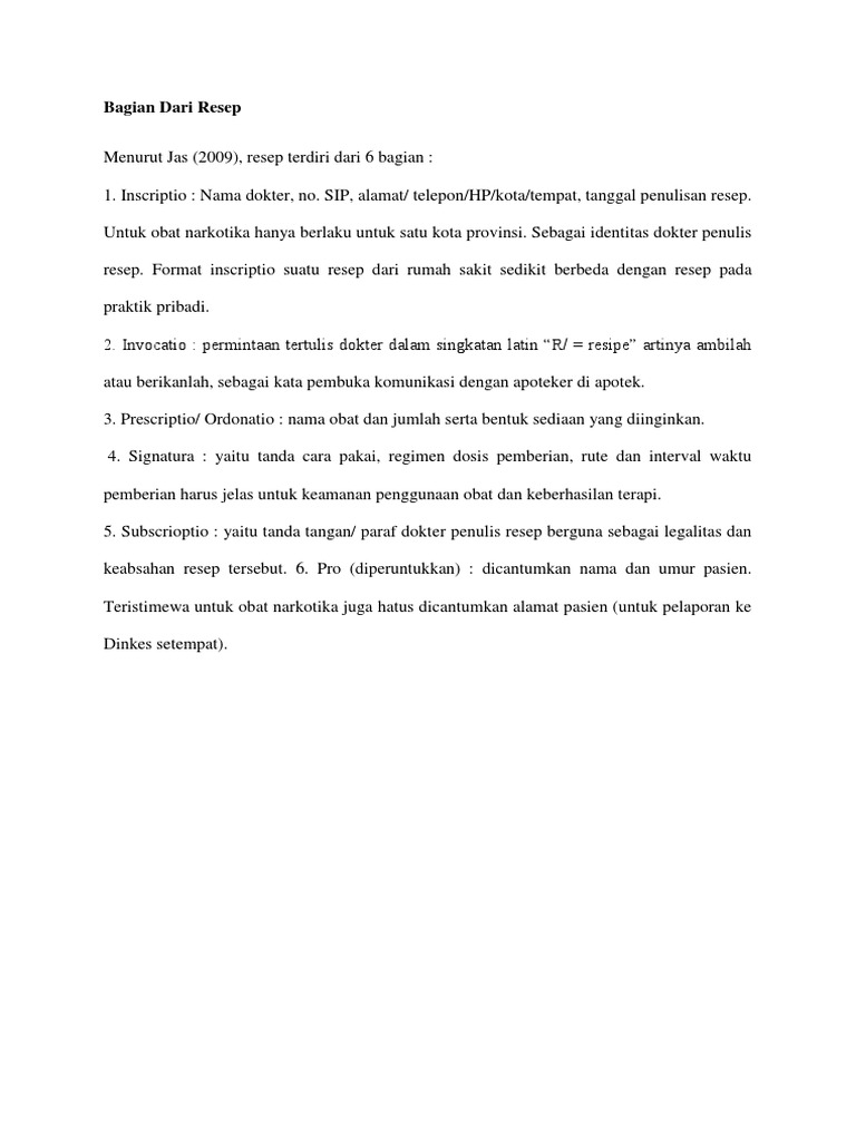 Bagian Dari Resep | PDF