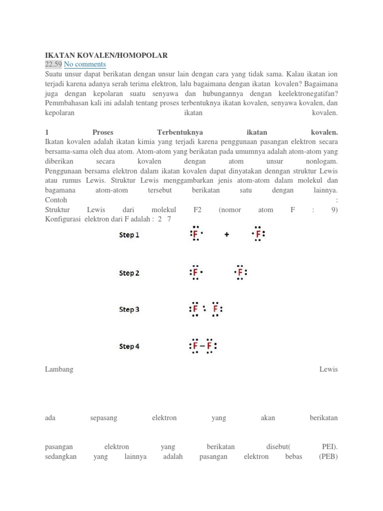 Proses dan Jenis Ikatan Kovalen | PDF