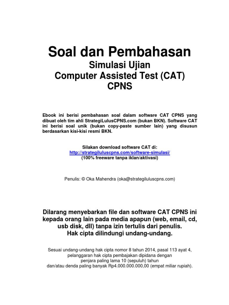 Pembahasan Soal CAT CPNS | PDF | Politik | Ilmu Sosial
