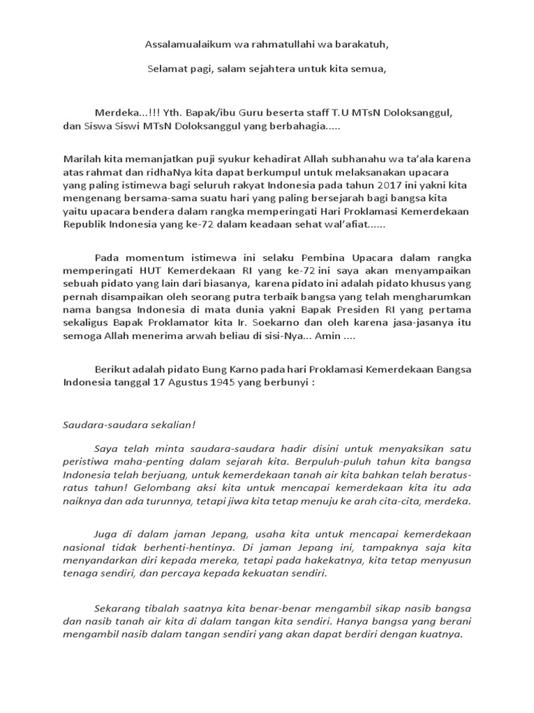 Amanat Pembina Upacara Hut Ri Ke 72 Pdf