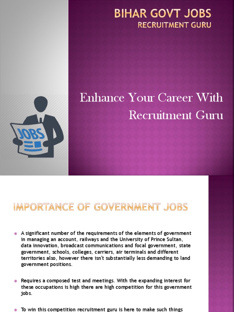 Bihar Govt Jobs | PDF | Employment | Labour