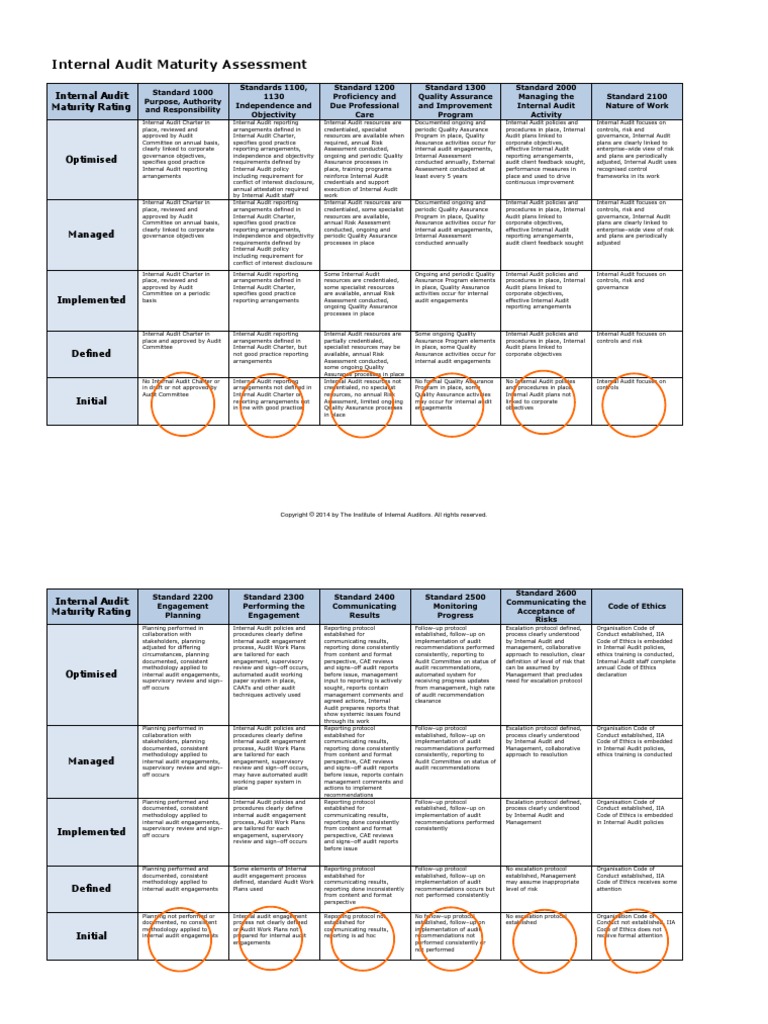 Internal Audit Maturity AssessmentA1B0A3817DFB | PDF | Internal Audit ...