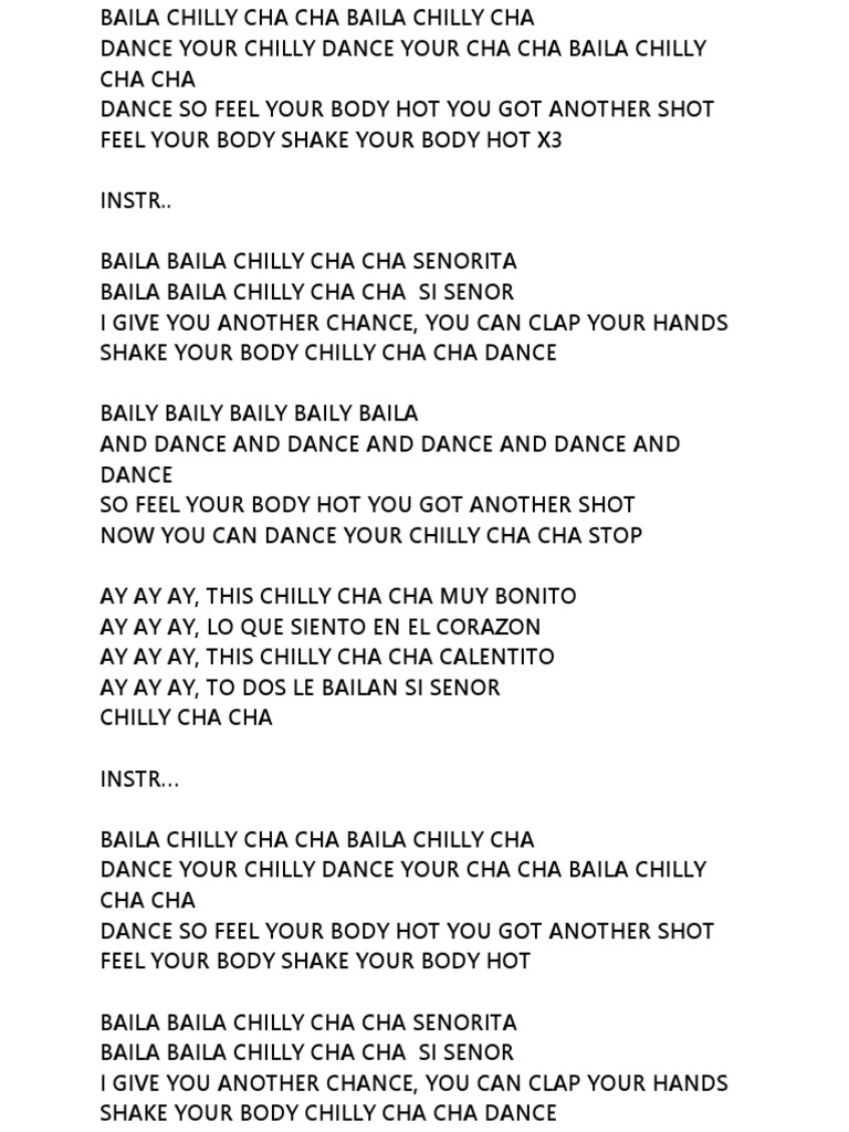 Baila Chilly Cha Cha | PDF