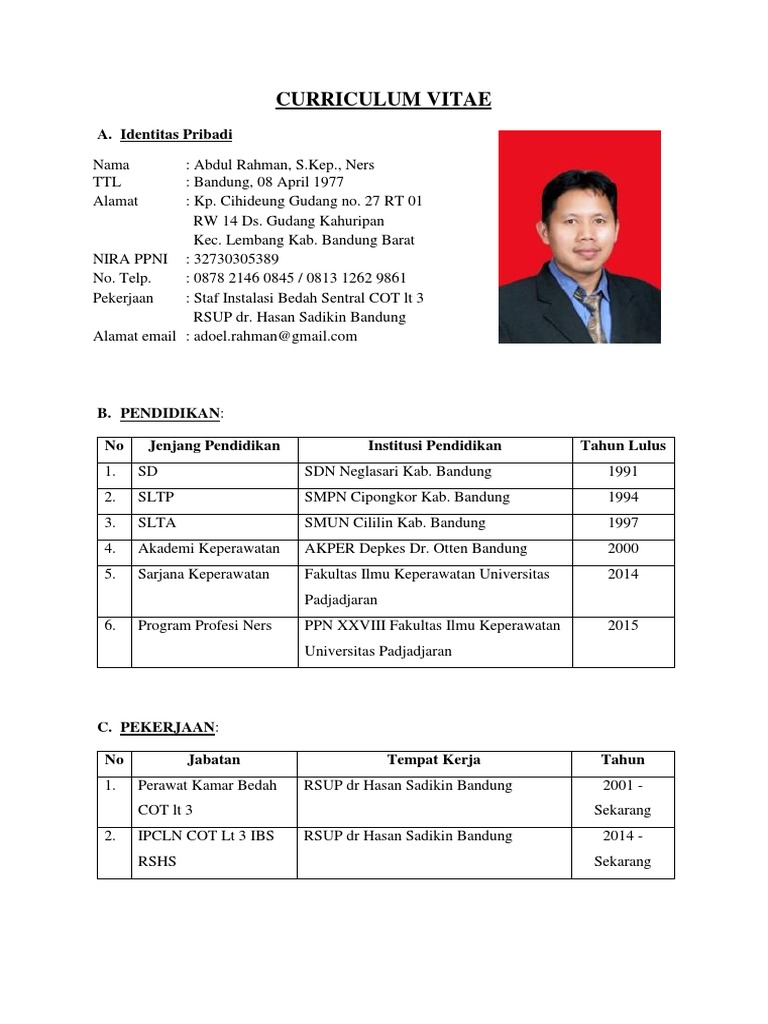 CV Abdul Rahman Feb 2017 | PDF | Sains & Matematika