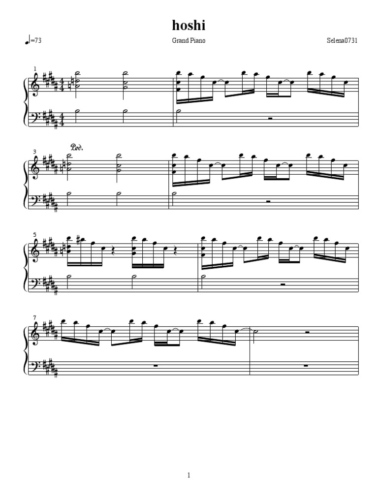Hoshi Kira Piano Sheet Music PDF | PDF