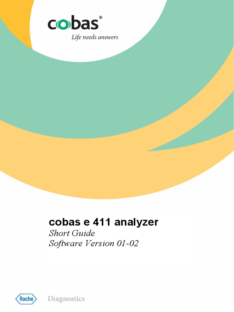 Short Guide EN Cobas E411 PDF | PDF | Calibration | Barcode
